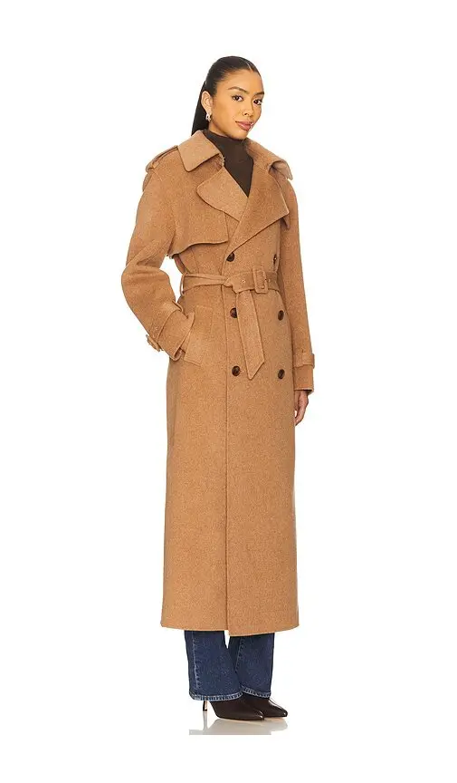 Simkhai Rumi Belted Long Coat In . Also - Tan