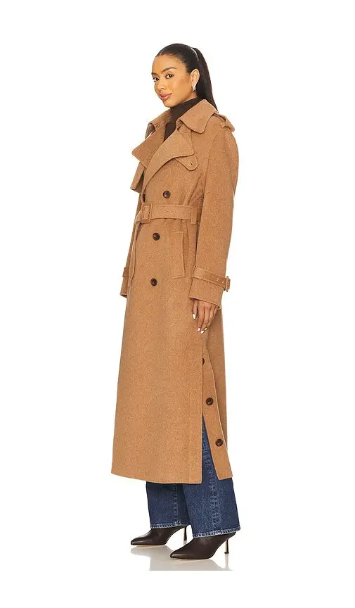 Simkhai Rumi Belted Long Coat In . Also - Tan