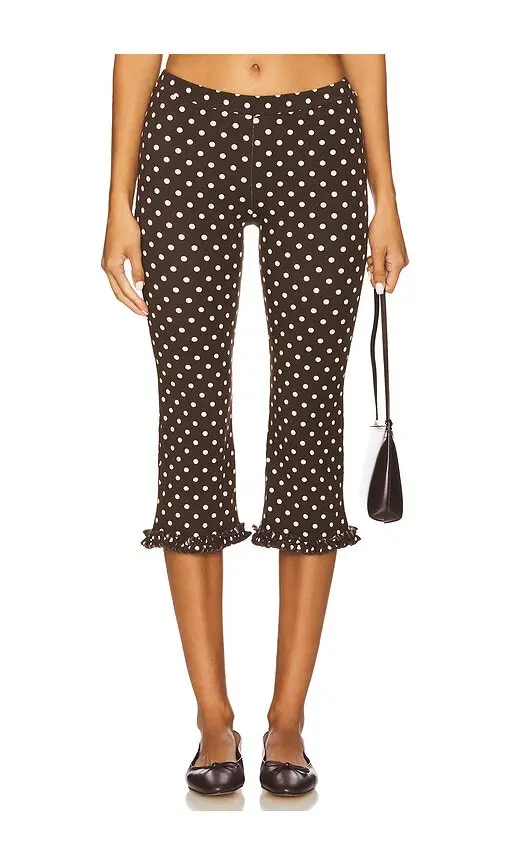 RAT BOI Ruffle Capri Pants - Brown