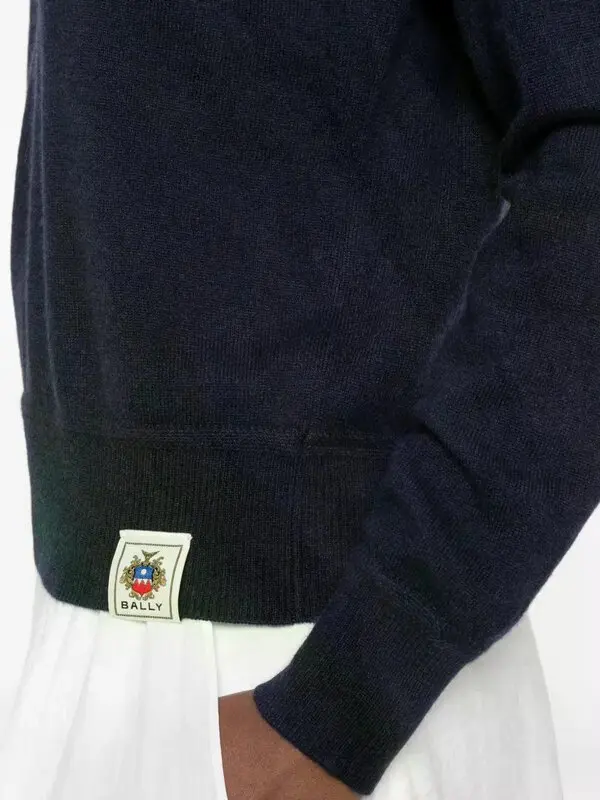 Bally Cashmere Crew Neck Sweater - Blue
