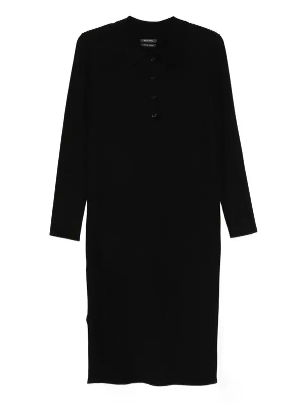 Marc O'polo Three-quarter Sleeve Polo Dress - Black