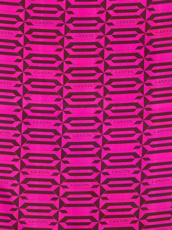 LANVIN Geometric-pattern Silk Scarf - Pink
