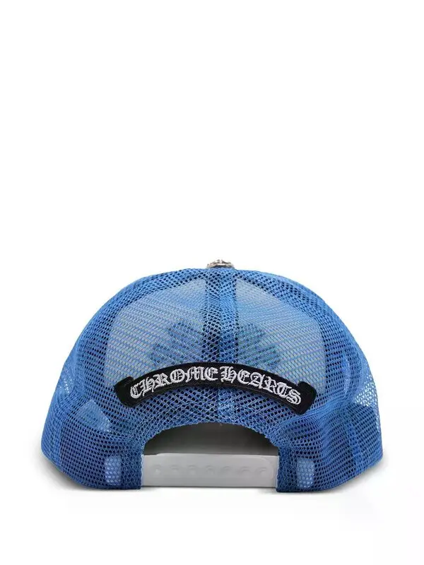 Chrome Hearts Cemetery Cross-patch Trucker Hat - White