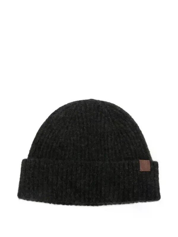 Eleventy Ribbed-knit Beanie Hat - Grey