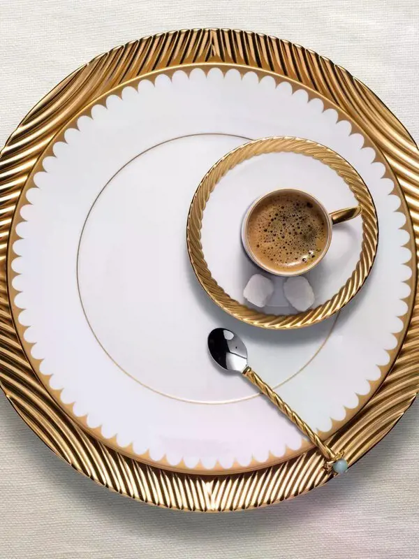 L'Objet Corde Tea Cups And Saucers - White