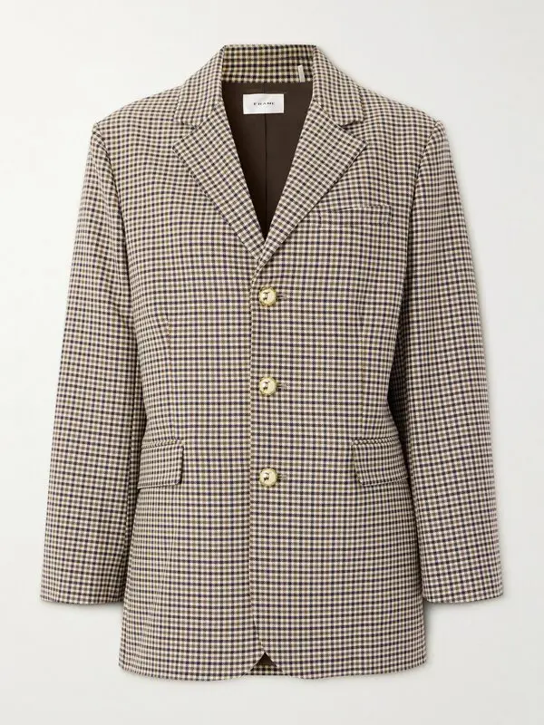 FRAME Houndstooth Tweed Blazer