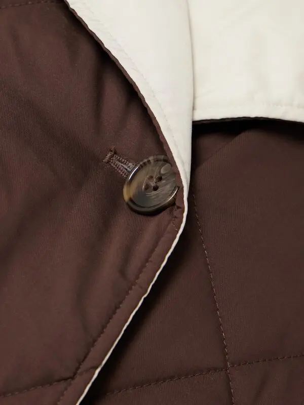 Varley Annalise Reversible Quilted Lyocell-blend Coat - Brown
