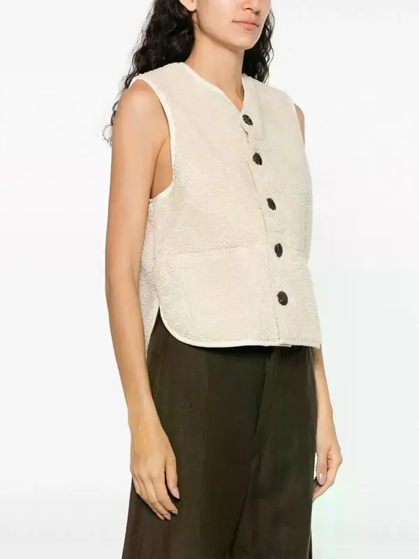 Soeur Faux Shearling Vest - Neutrals