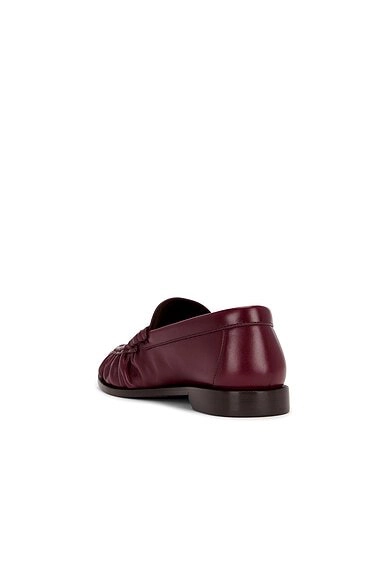 Saint Laurent Leather Loafers - Dark Ruby