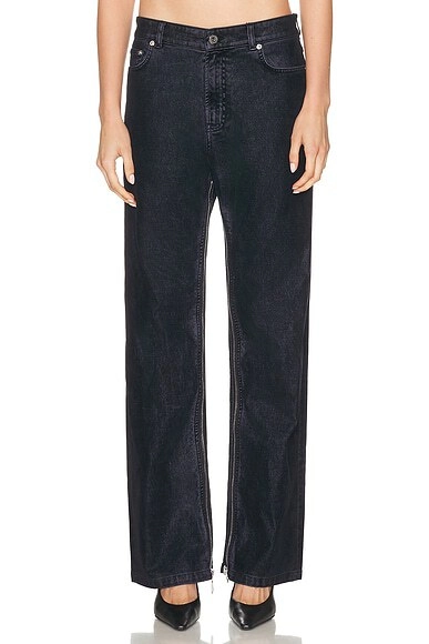 JEAN PAUL GAULTIER Inseam Zip Detail Flock Pant