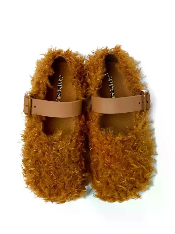 Camper Wabi Buckled Slippers - Brown