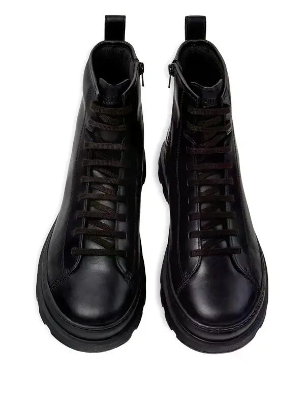 Camper Brutus Lace-up Leather Boots - Black