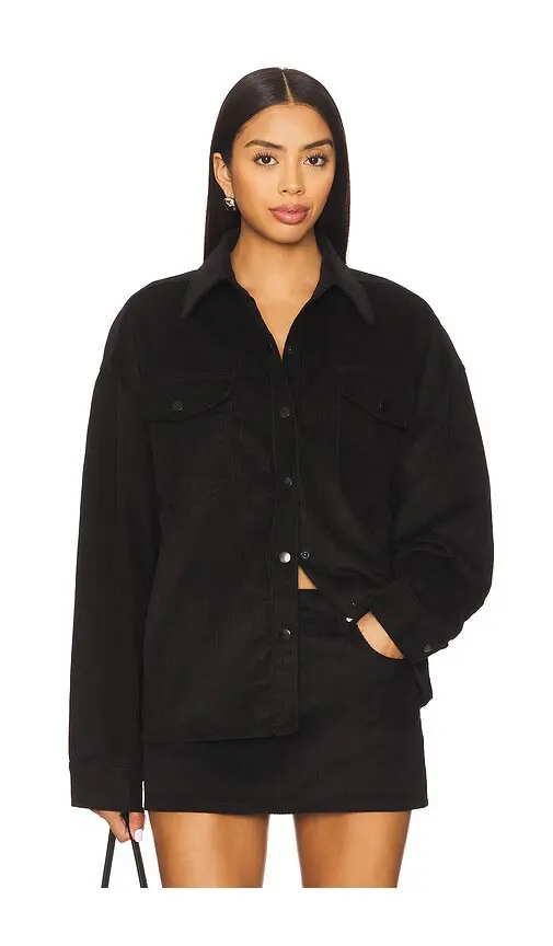 EB DENIM Daniele Corduroy Shirt Jacket - Black
