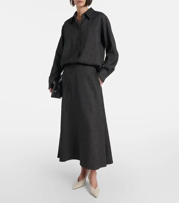 Vince Jaspe Midi Skirt
