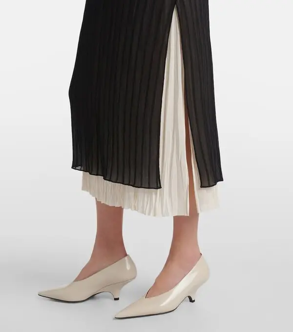 Vince Striped Midi Skirt