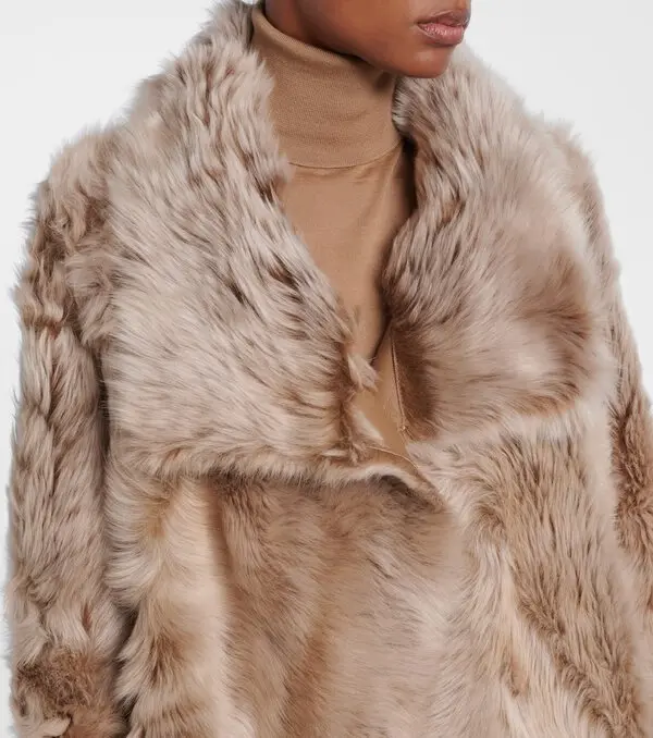 YVES SALOMON Reversible Shearling Wrap Jacket