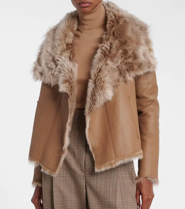 YVES SALOMON Reversible Shearling Wrap Jacket