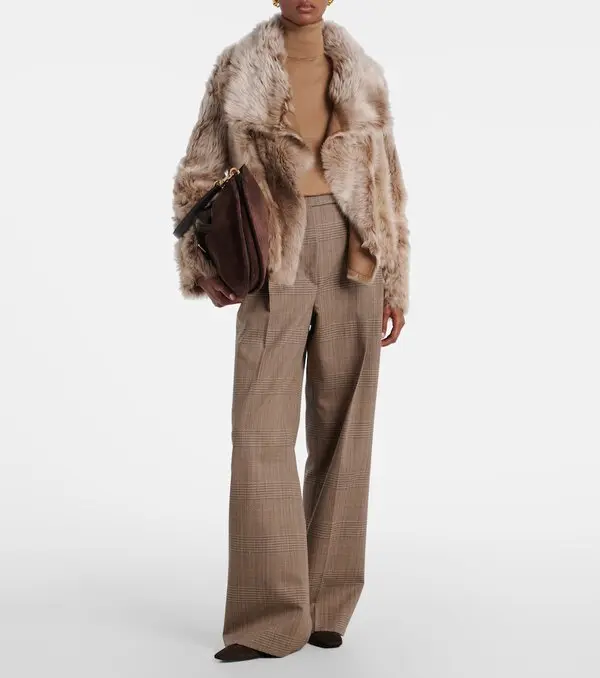 YVES SALOMON Reversible Shearling Wrap Jacket
