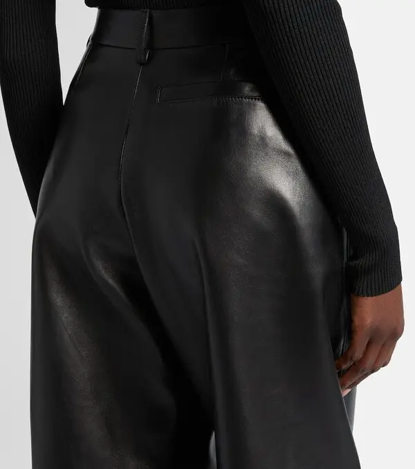 Givenchy High-rise Barrel-leg Leather Trousers