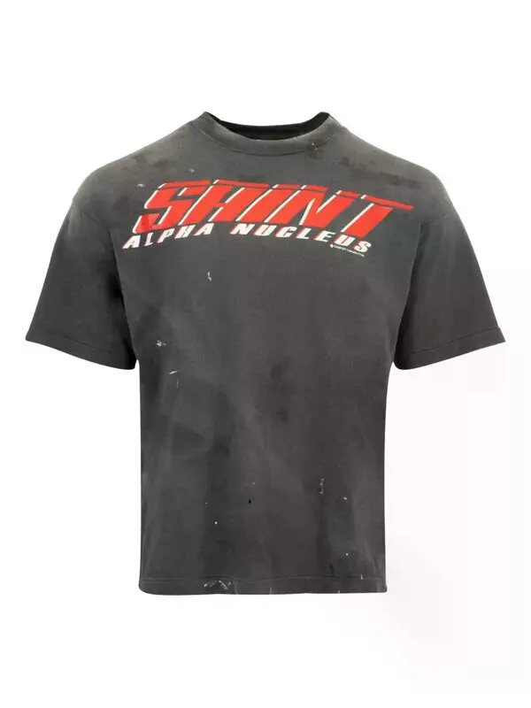 SAINT MXXXXXX Graphic-print T-shirt - Black