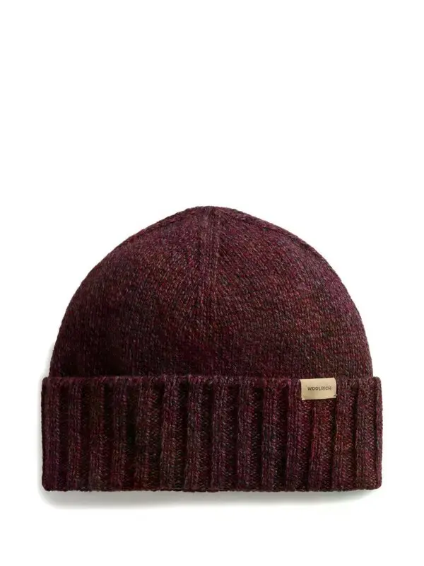 Woolrich Wool Ribbed Beanie - Red