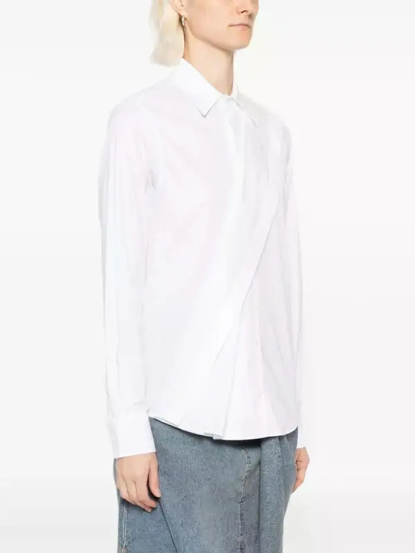 MOOHONG Twisted Detail Button-up Shirt