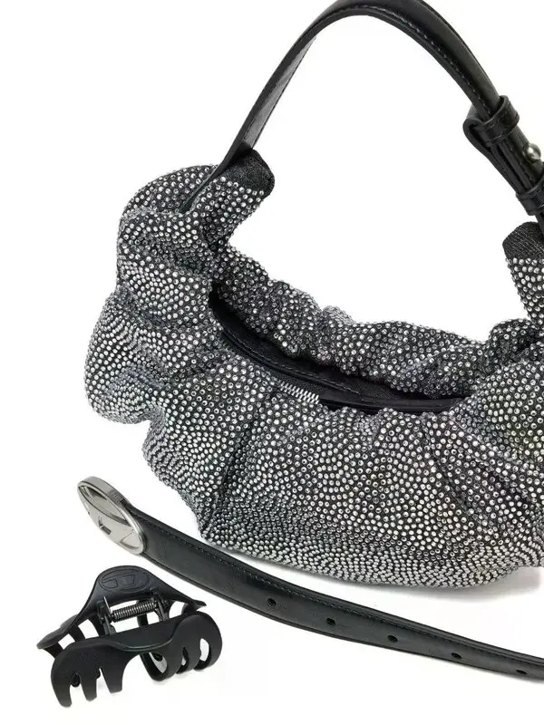 DIESEL® Embellished Scrunched Shoulder Bag