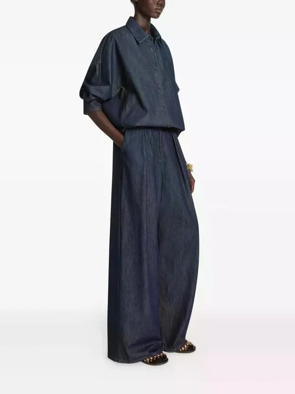 Dries Van Noten Contrast Stitching Denim Shirt