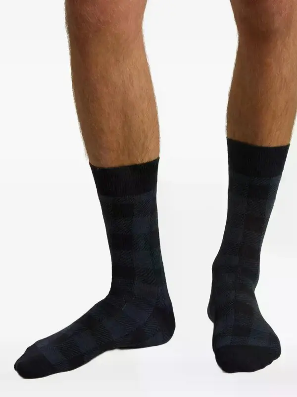 Woolrich Check Pattern Crew Socks