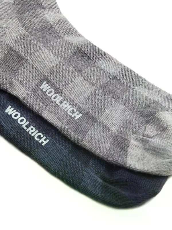 Woolrich Check Pattern Crew Socks