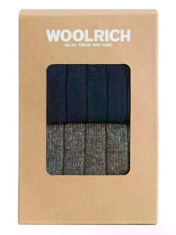 Woolrich Ribbed Wool Socks Two Pairs
