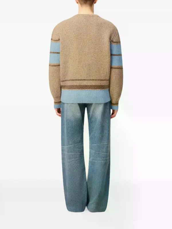 AMI Paris College Wool V-neck Sweater