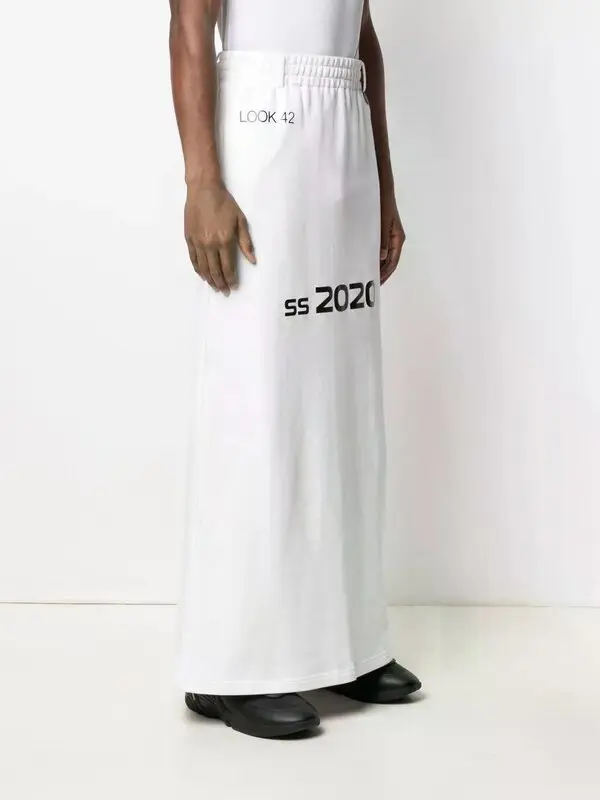 XANDER ZHOU Cotton Ss2020 Logo Plaque Long Skirt