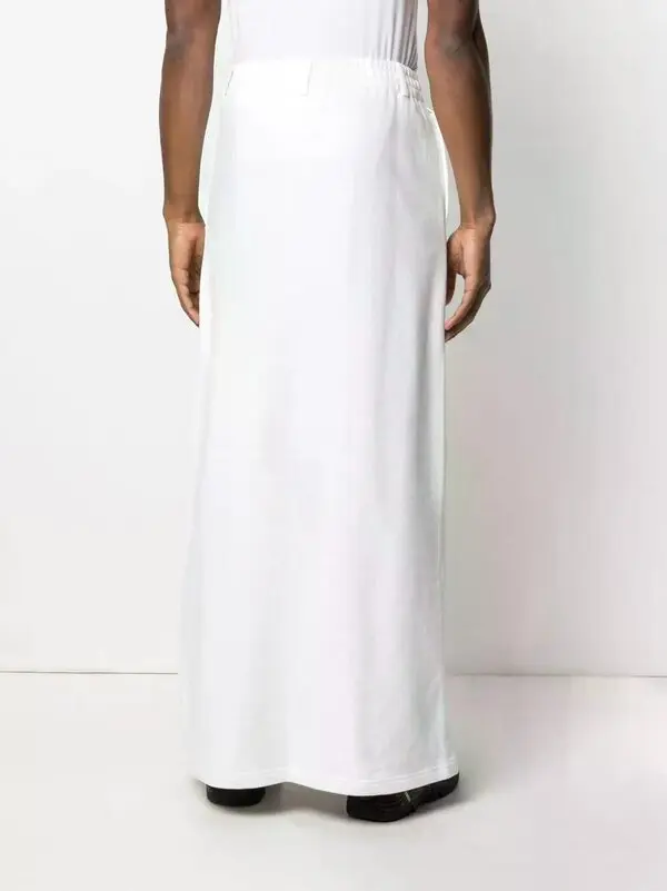 XANDER ZHOU Cotton Ss2020 Logo Plaque Long Skirt