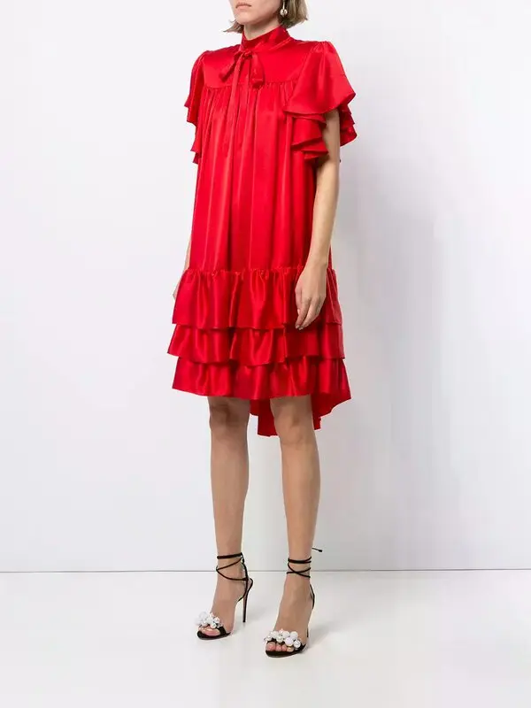 Adam Lippes Flounce Sleeve Shift Dress