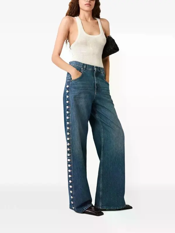 Stella McCartney Button-detailed Straight Leg Jeans