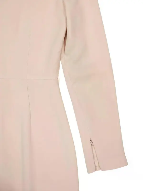 Roland Mouret Embellished Draped Neckline Midi Dress