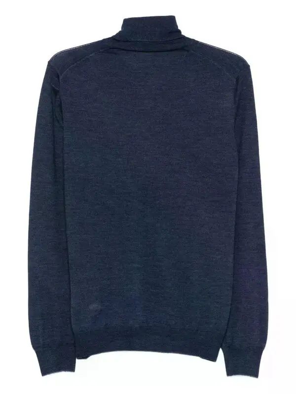 BARBA NAPOLI Long-sleeve Turtleneck Sweater - Blue