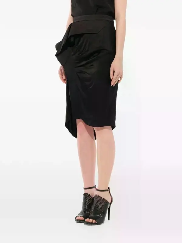 Givenchy Asymmetric Draped Midi Skirt