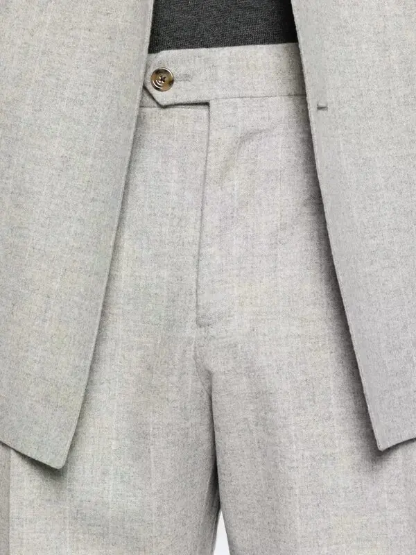 LARDINI Double-breasted Wool Suit - Grey