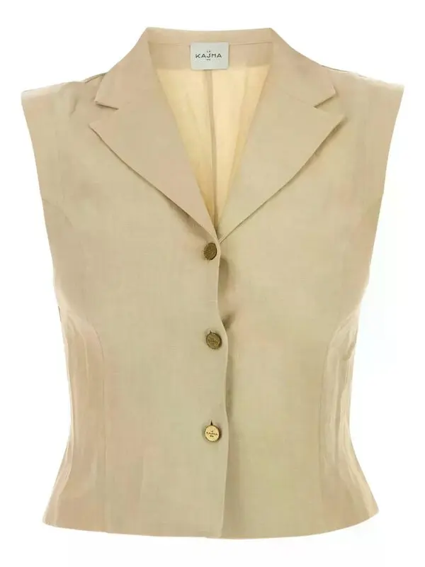 Le Kasha Sawadah Linen Waistcoat