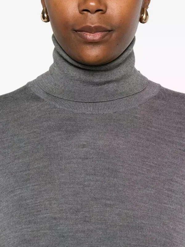 TOTEME Turtleneck Midi Dress - Grey