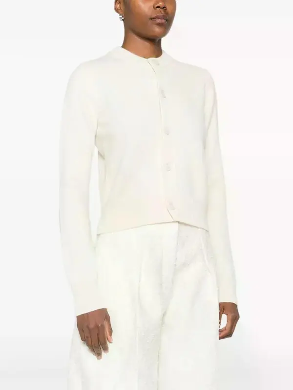 AMI Paris Ivory Button-front Cardigan
