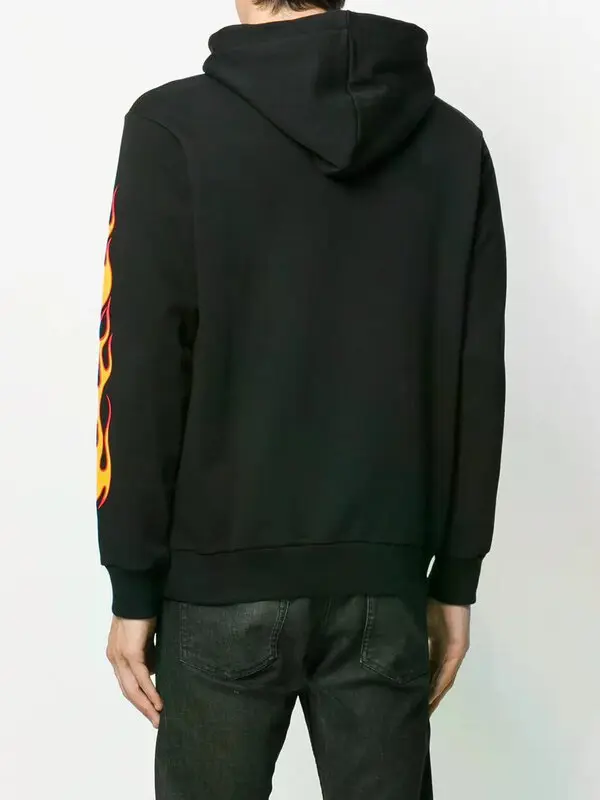 Palm Angels Flames Print Hoodie