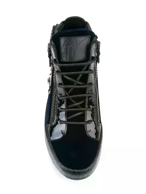 GIUSEPPE ZANOTTI High Top Sneakers With Embellished Detail