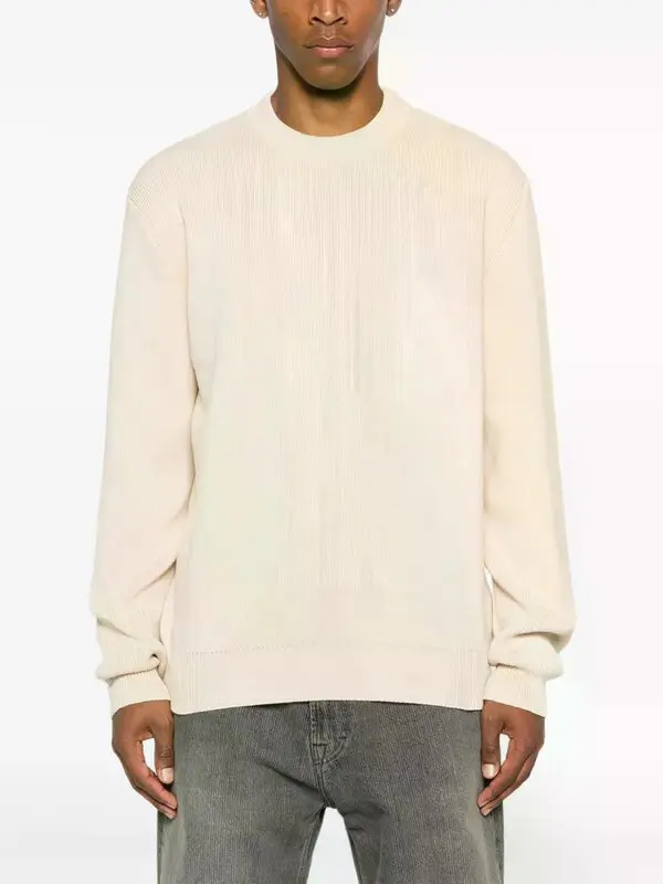 GOLDEN GOOSE Ribbed Crew Neck Sweater With Reverse Branding