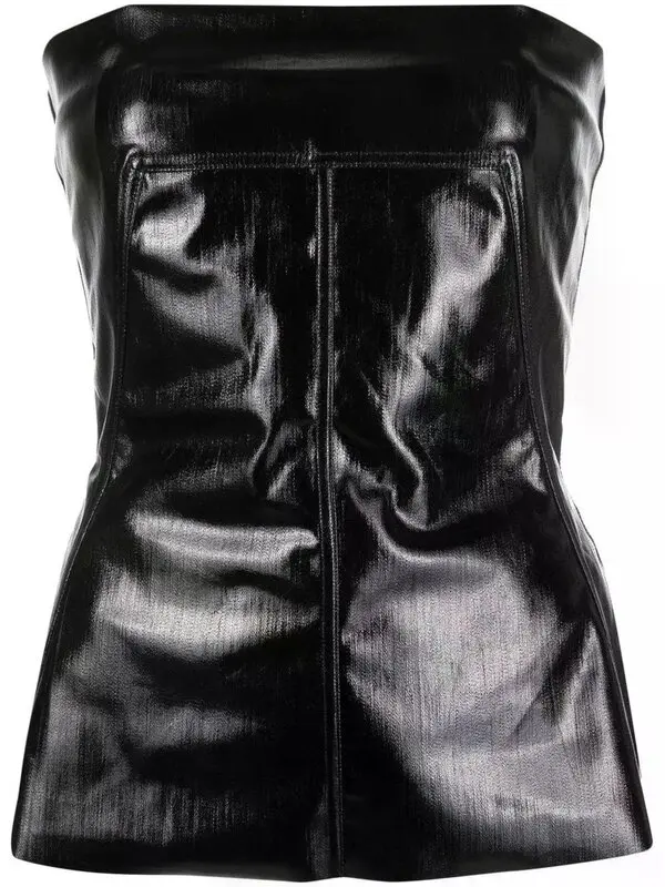 Rick Owens Strapless Panelled Bustier Top - Black