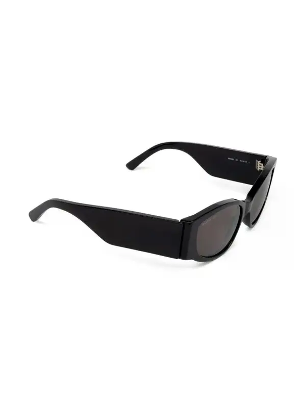 Balenciaga Logo-print Cat-eye Sunglasses - Black
