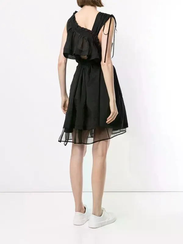 SHANSHAN RUAN Pleated Mini Dress