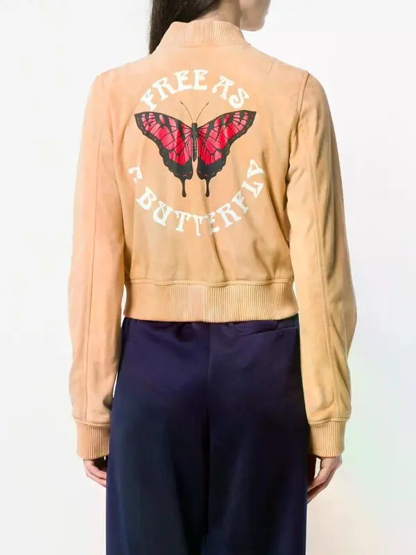 Off-White Free As A Butterfly" Bomber Jacket
